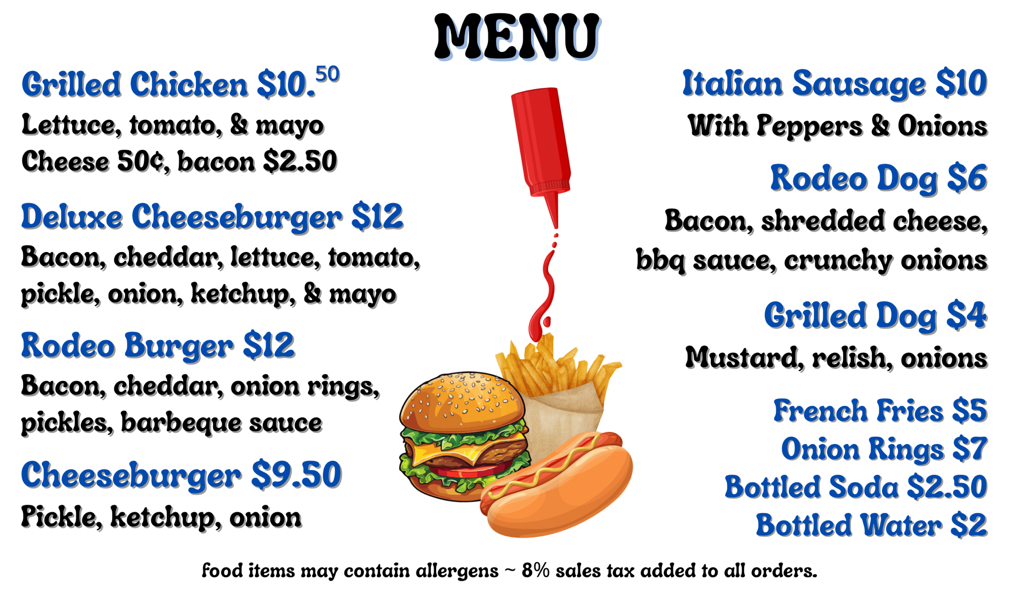 gbf mainers menu – Gotta Be Frank Gourmet
